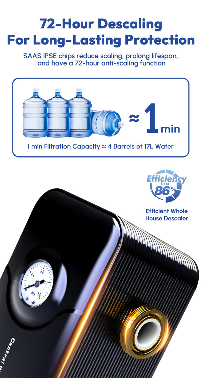 High Flow Rate Salt Free Industrial Water Descaling System For Boil