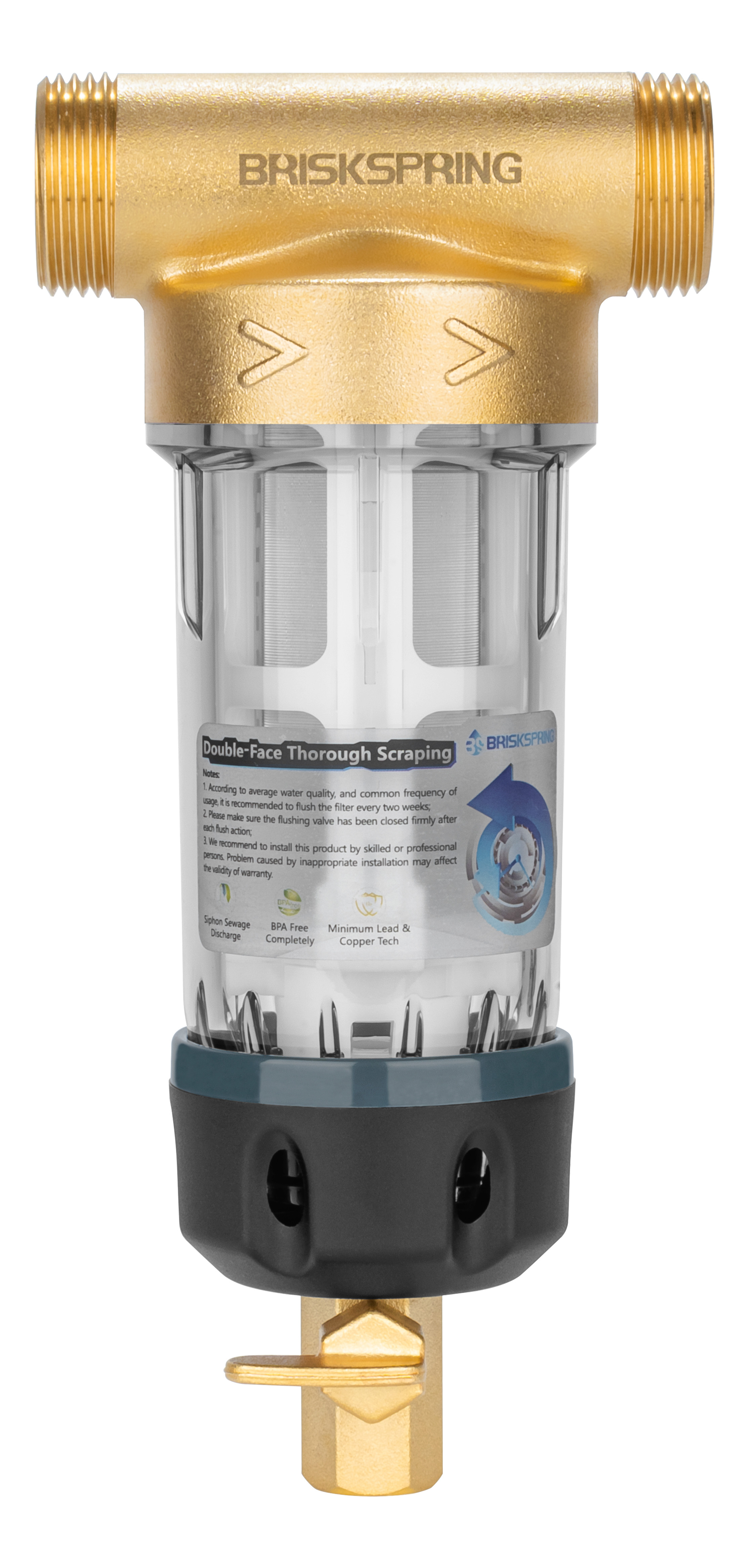 5T/Hr Home Water Sediment Filtration Systems 3/4 Inch 1 Inch Sediment ...